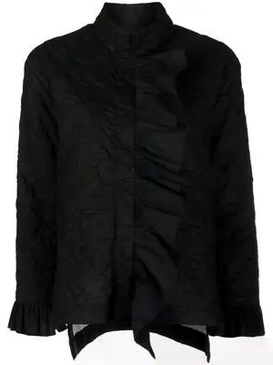 BAMBAH Floral Jacquard Ruffled Jacket