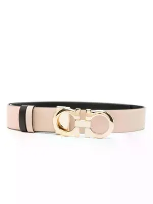 FERRAGAMO Gancini Reversible Leather Belt - Neutrals