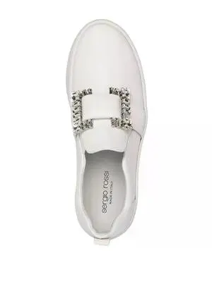 SERGIO ROSSI Buckle Detail Slip-on Sneakers