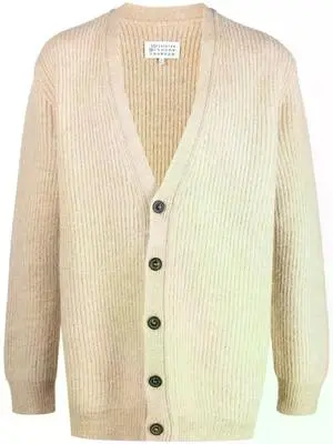 MAISON MARGIELA V-neck Alpaca-blend Cardigan - Neutrals