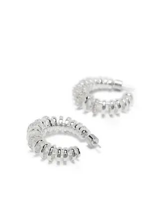 EMILI Lucia Hoop Earrings In -tone Sterling With Zirconia