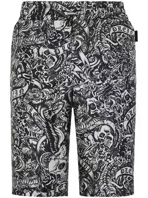 Philipp Plein Printed Shorts For Men