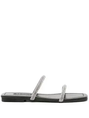 Senso Holly Open-toe Embellished Flat Sandals - Silver