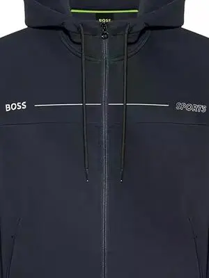 BOSS Logo-print Zip-up Hoodie