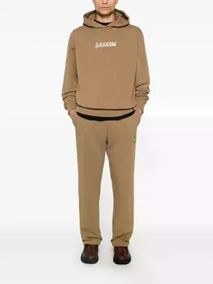 BARROW Flocked Logo Track Pants - Brown