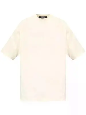 Jacquemus Logo-print Cotton T-shirt - Neutrals