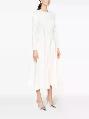 NISSA Crystal-embellished Long-sleeve Midi Dress