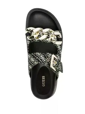 Guess Fatema Chain-link Slides With Logo Motif