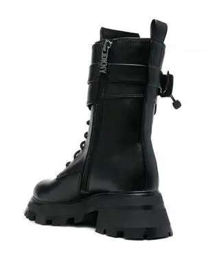 Dkny Sava Buckle-detail Combat Boots