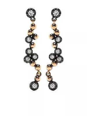 LEANDRA 18kt Yellow Diamond Drop Earrings - Gold