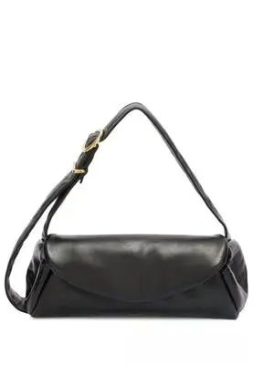 JIL SANDER Small Cannolo Shoulder Bag - Black