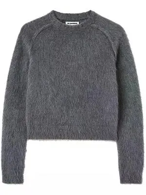 JIL SANDER Brushed-finish Virgin Wool-silk Blend Crew Neck Jumper