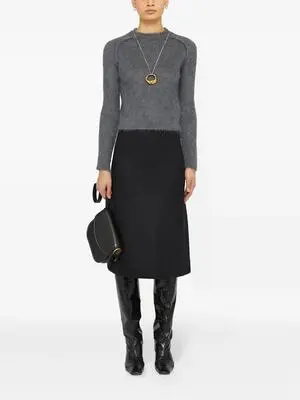 JIL SANDER Brushed-finish Virgin Wool-silk Blend Crew Neck Jumper