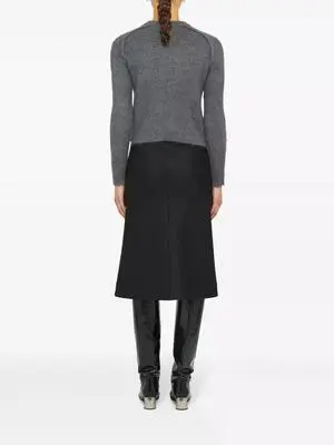 JIL SANDER Brushed-finish Virgin Wool-silk Blend Crew Neck Jumper
