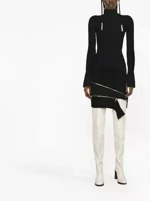 ANDREĀDAMO Knitted Midi Skirt - Black