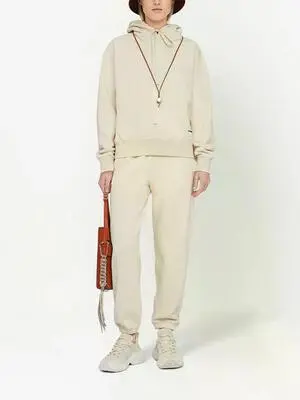 JIL SANDER Ecru Cotton Jersey Sweatpants - Neutrals