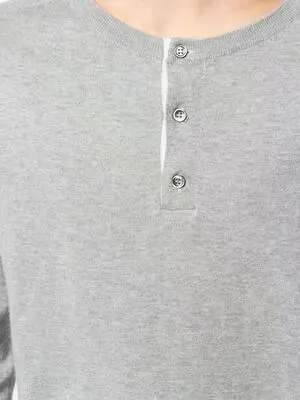 N.peal Cotton-cashmere Blend Crew Neck Henley Sweater