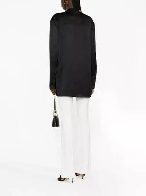 JIL SANDER Pussy-bow Silk-satin Blouse