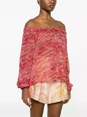 MARANT ETOILE Off-shoulder Blouse - Red