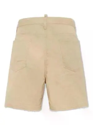 Dsquared2 Beige Cotton Decorative Stitching Shorts