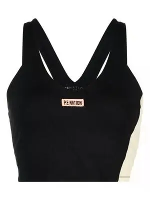 P.E Nation Panelled Logo-patch Sports Bra