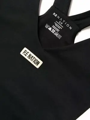 P.E Nation Panelled Logo-patch Sports Bra
