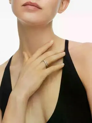 David Yurman Sterling Crossover Cable Diamond Ring