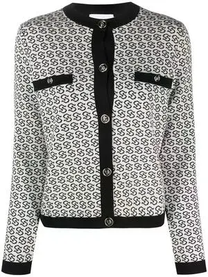 FERRAGAMO Gancini Galoure Knitted Jacket - Neutrals