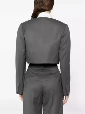 LOW CLASSIC Collarless Cropped Jacket