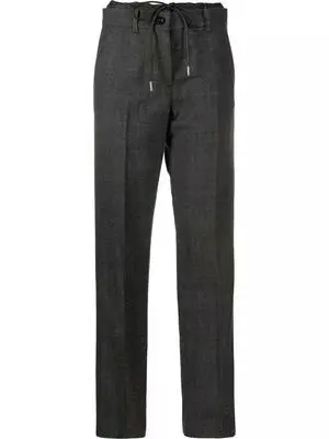 Sacai Wool Drawstring Straight-leg Trousers