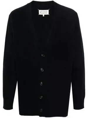 MAISON MARGIELA Brushed Wool V-neck Cardigan