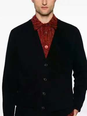 MAISON MARGIELA Brushed Wool V-neck Cardigan