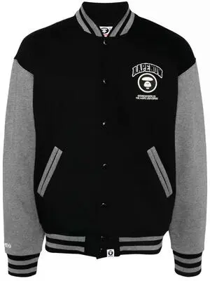 AAPE BY *A BATHING APE Logo Baseball Jacket