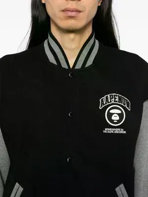 AAPE BY *A BATHING APE Logo Baseball Jacket