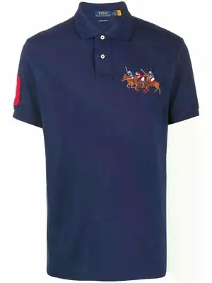 Polo Ralph Lauren Polo Pony Motif Cotton Polo Shirt - Blue