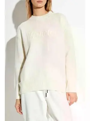 Moncler Virgin Wool-cashmere Blend Crew Neck Sweatshirt