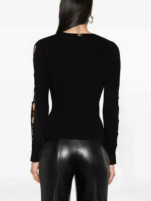 TWINSET Crystal-embellished Ribbed Top