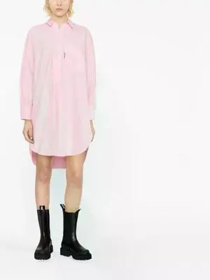 Palm Angels Long Sleeve Shirt Dress