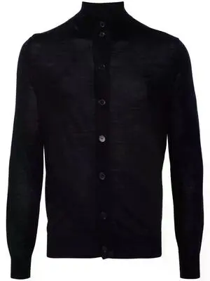 BALLANTYNE Roll-neck Wool Cardigan