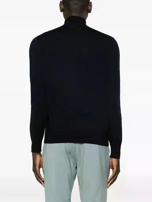 BALLANTYNE Roll-neck Wool Cardigan