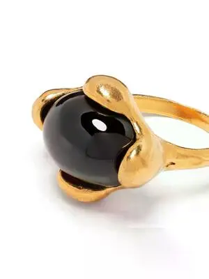ALIGHIERI The Burning Desire' -plated Ring With Cabochon Gemstone