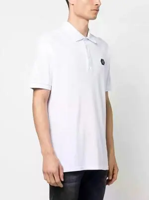 Philipp Plein Logo-patch Short-sleeve Polo Shirt - White