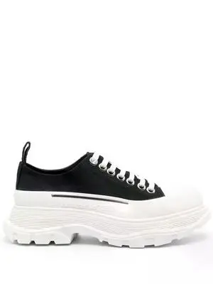Alexander McQueen Tread Slick Lace-up Sneakers - Black