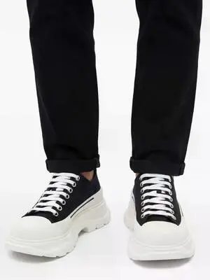 Alexander McQueen Tread Slick Lace-up Sneakers - Black