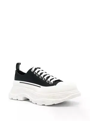 Alexander McQueen Tread Slick Lace-up Sneakers - Black