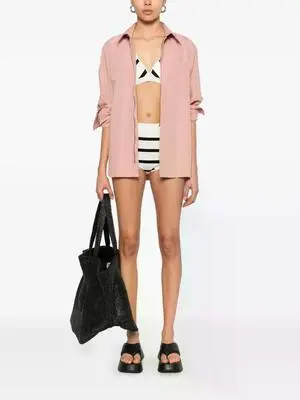 Moncler Striped Terrycloth Bikini Set - Neutrals
