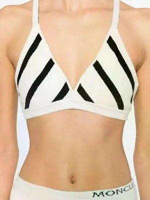 Moncler Striped Terrycloth Bikini Set - Neutrals
