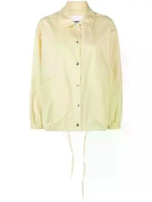 JIL SANDER Jil Sander Logo Print Shirt Jacket Yellow