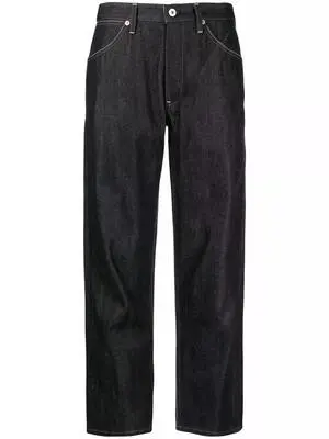 JIL SANDER Contrast Stitching Straight-leg Jeans
