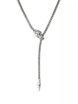 John Hardy Sterling Naga Lariat Necklace With Blue Sapphire - Silver